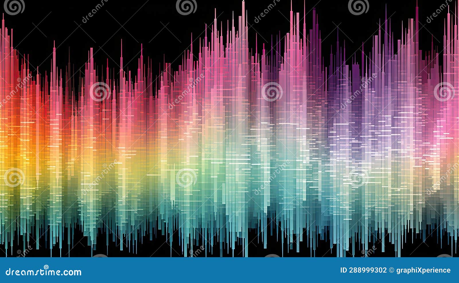 Rainbow Sound Symphony stock illustration. Illustration of calculated ...