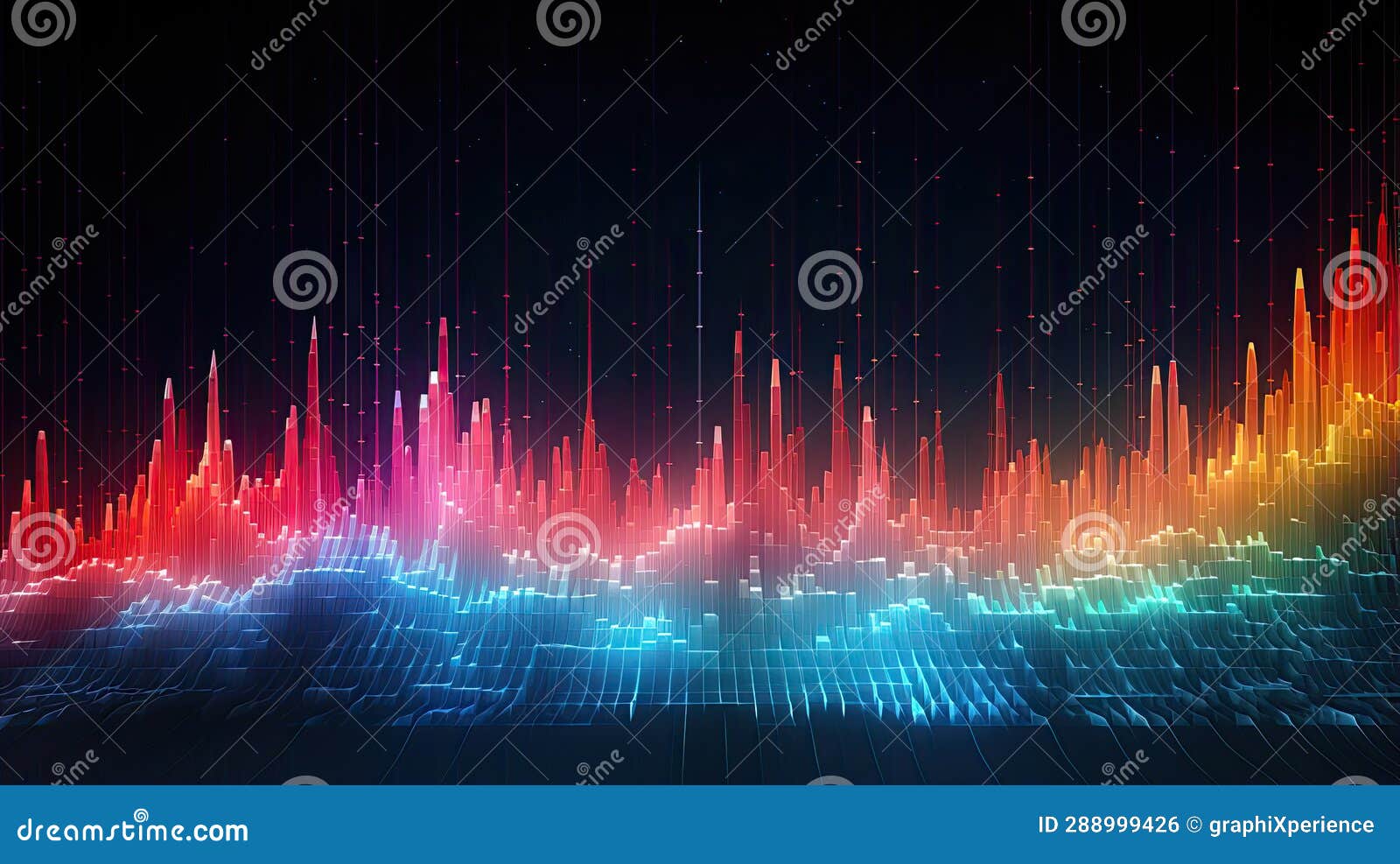 Rainbow Sound Symphony stock illustration. Illustration of piles ...