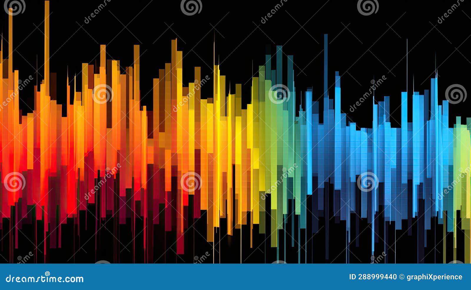Rainbow Sound Symphony stock illustration. Illustration of colorful ...