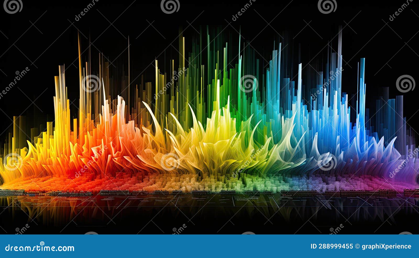Rainbow Sound Symphony stock illustration. Illustration of stonepunk ...