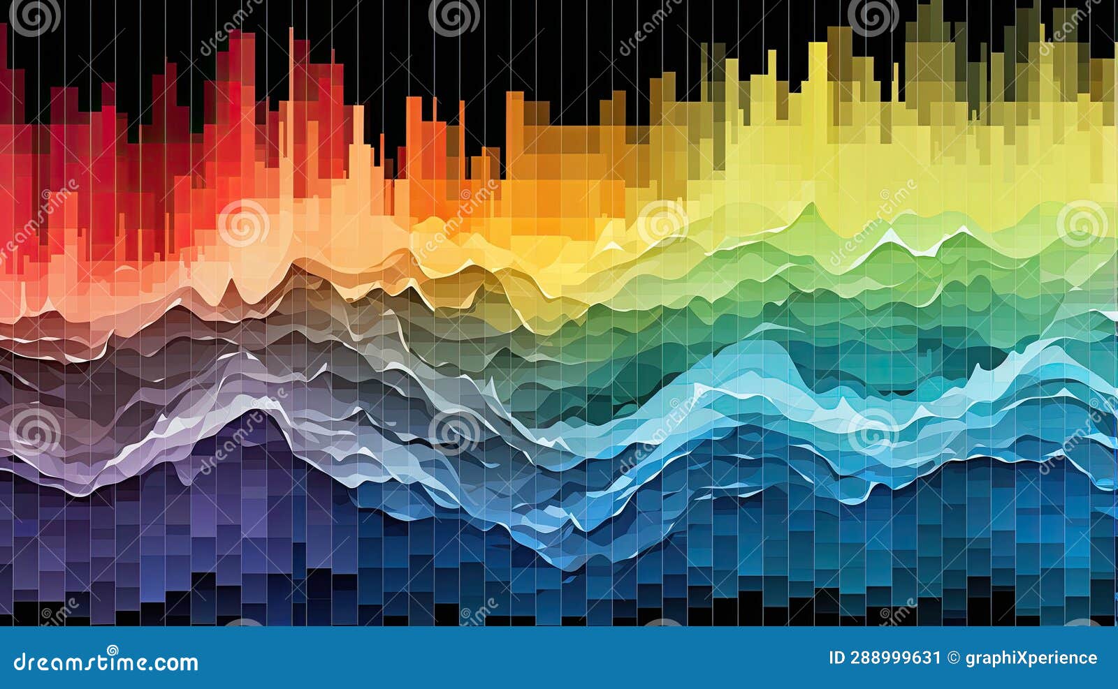 Rainbow Sound Symphony stock illustration. Illustration of vibrant ...