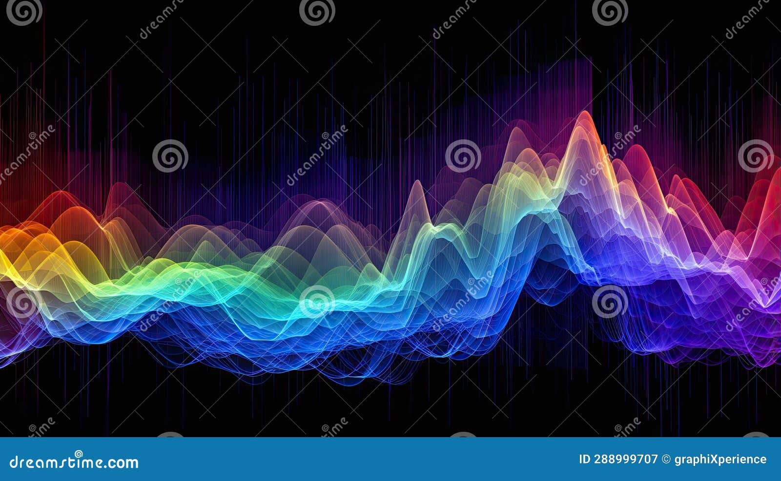 Rainbow Sound Symphony stock illustration. Illustration of stacks ...