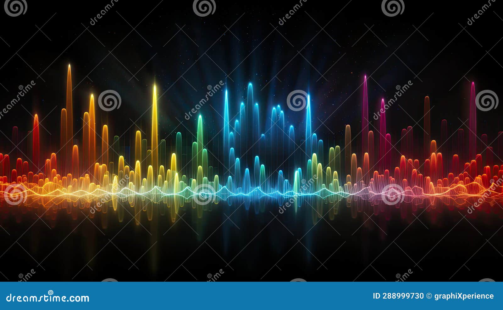 Rainbow Sound Symphony stock illustration. Illustration of toonami ...