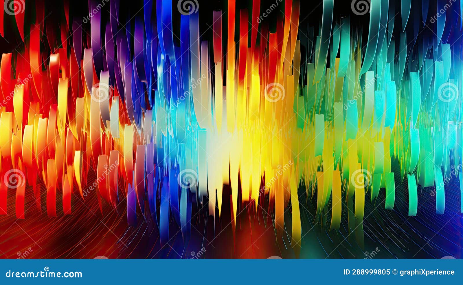 Rainbow Sound Symphony stock illustration. Illustration of stacks ...