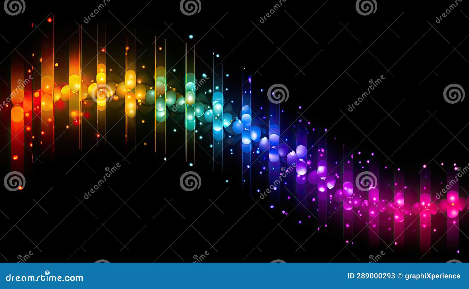 Rainbow Sound Symphony stock illustration. Illustration of colorful ...