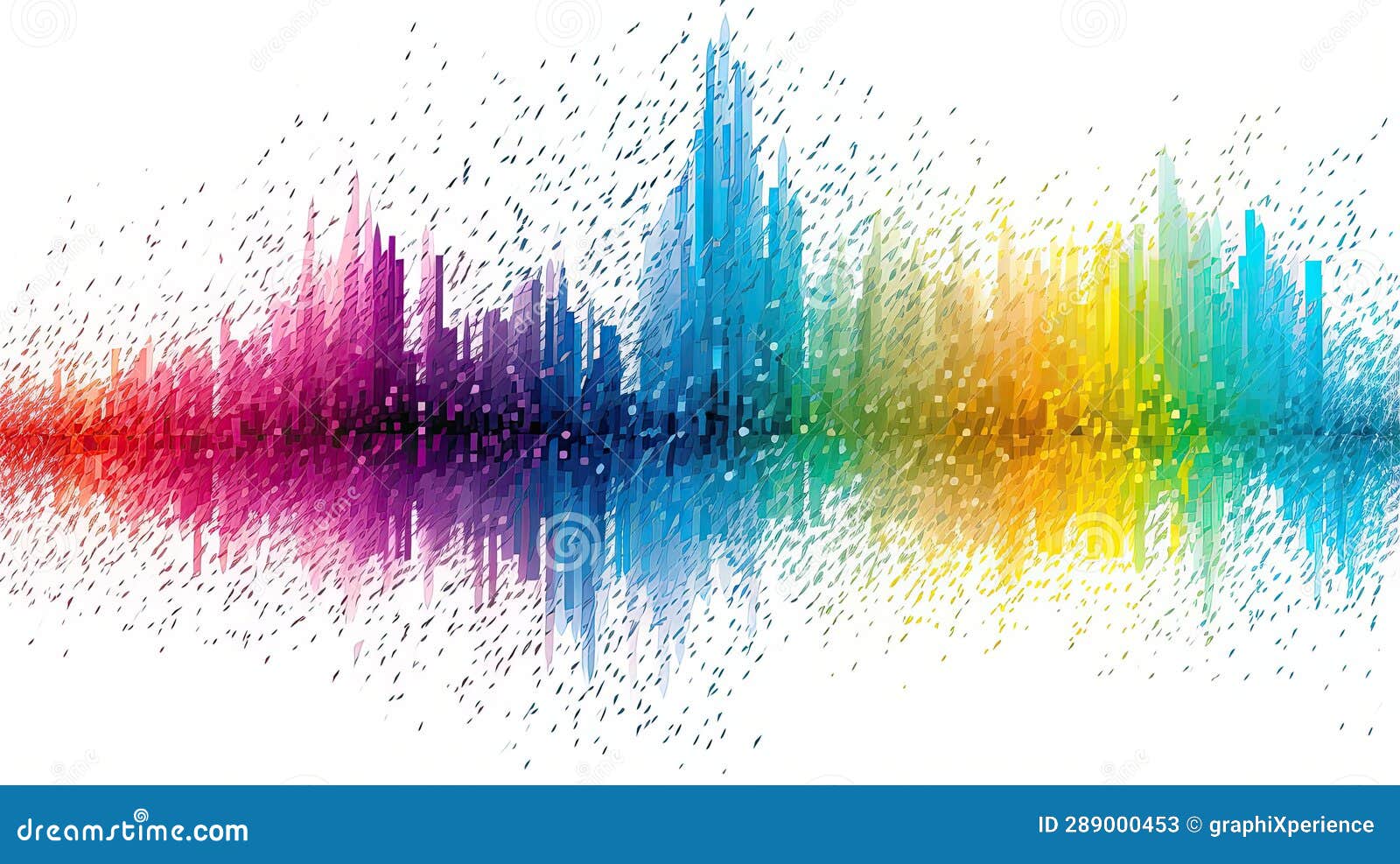 Rainbow Sound Symphony stock illustration. Illustration of visual ...