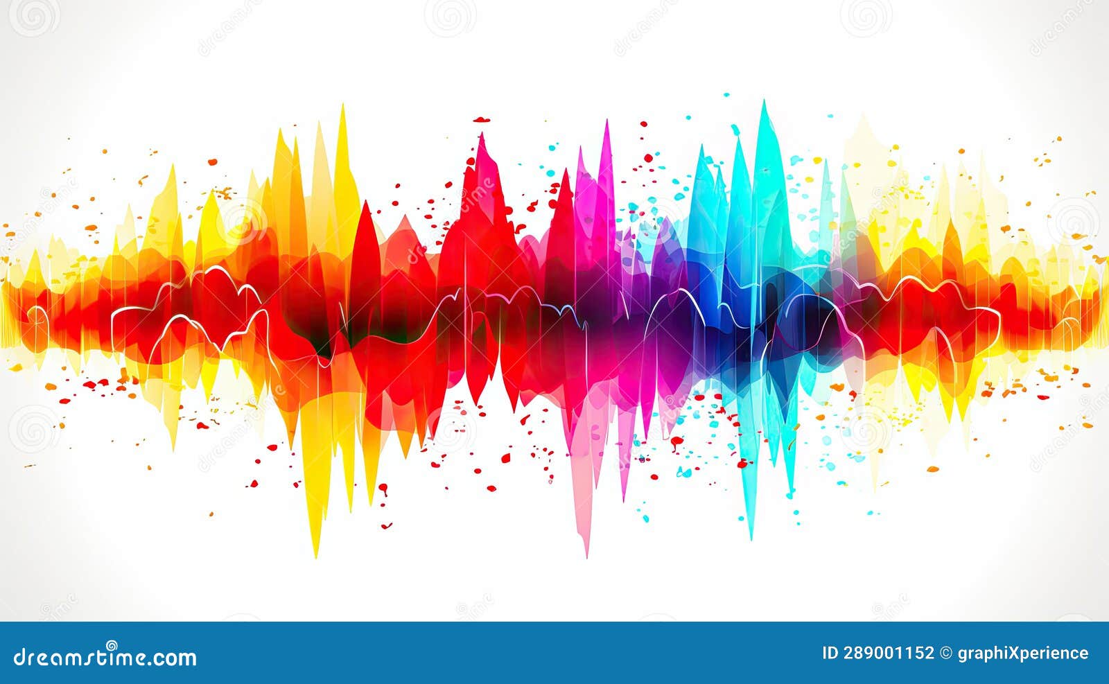 Rainbow Sound Symphony stock illustration. Illustration of symphony ...