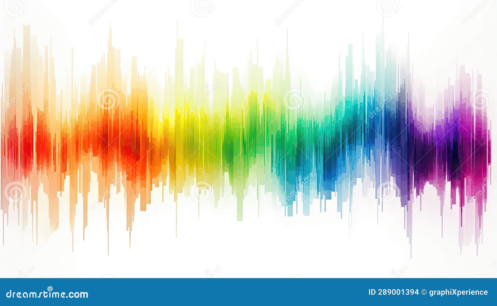 Rainbow Sound Symphony stock illustration. Illustration of visual ...