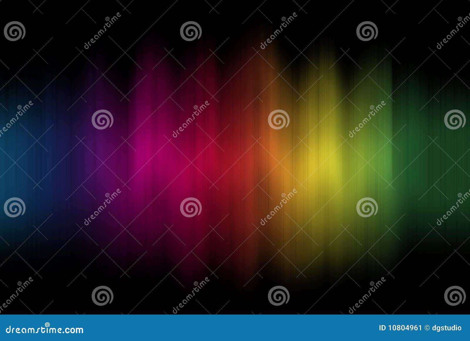 Sound Wave. Silhouette And Rainbow Colours Waveform. Frequency ...