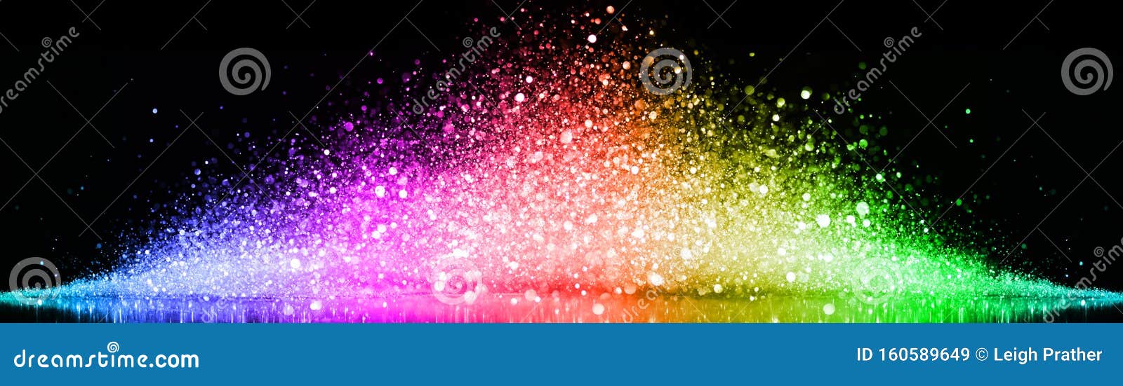 Rainbow of Sparkling Lights Abstract Background Stock Image - Image of ...