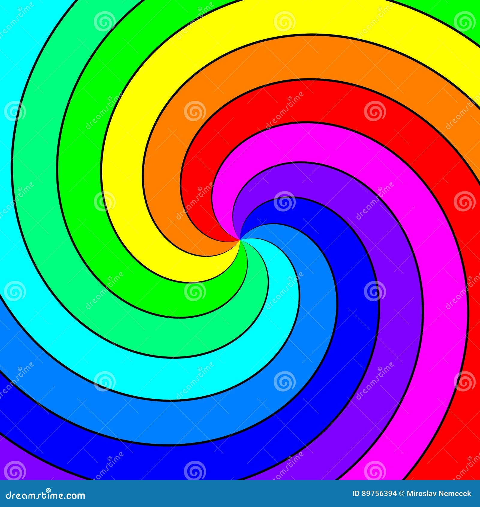 Rainbow spectral swirl stock illustration. Illustration of ultraviolet ...