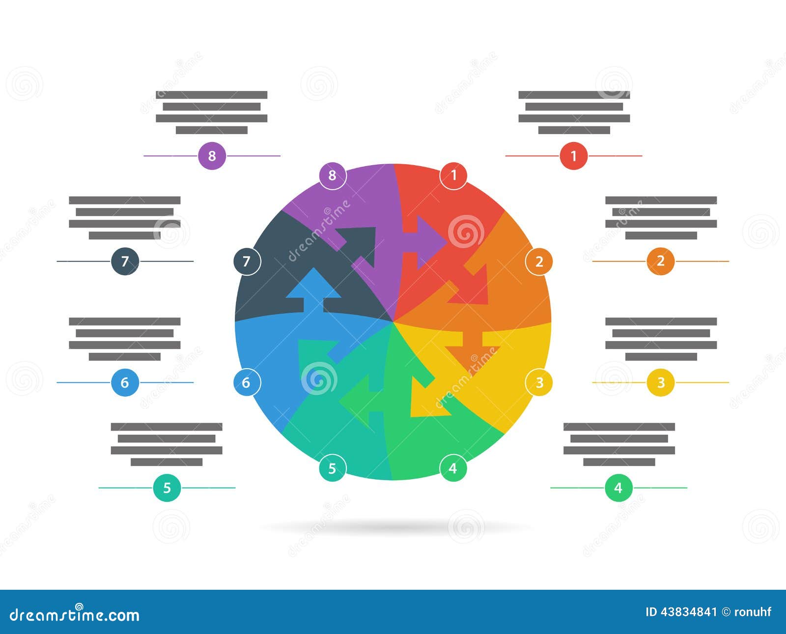 Rainbow Spectrum Colored Puzzle Presentation Infographic Template with ...