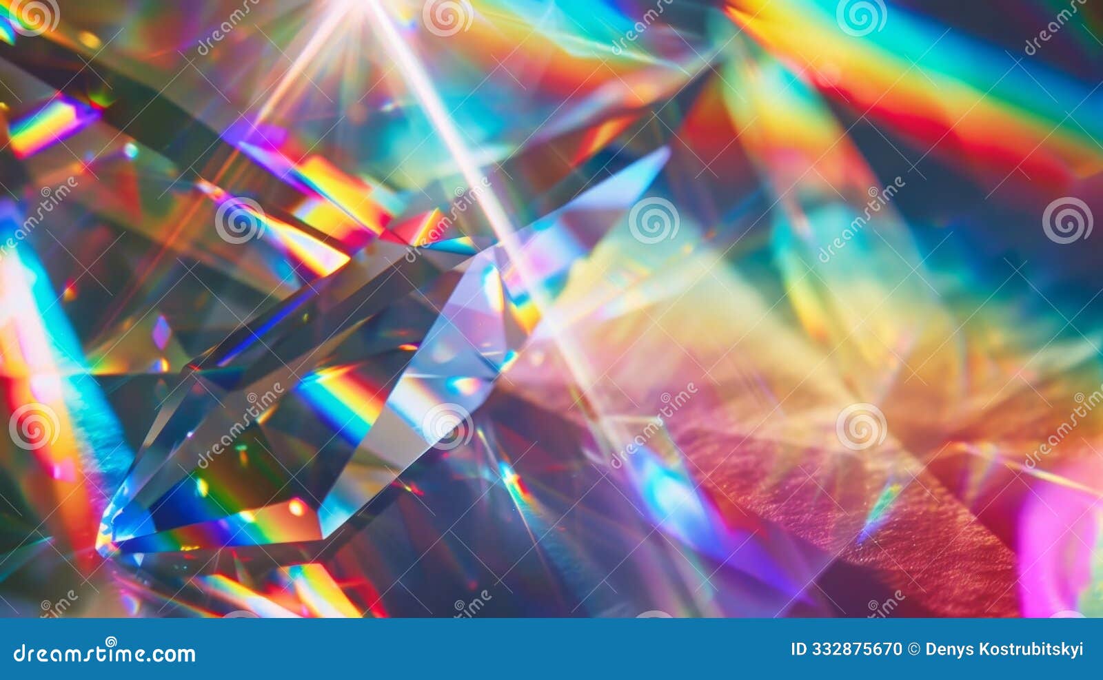 Rainbow Spectrum in Crystal Prism Refraction Stock Illustration ...