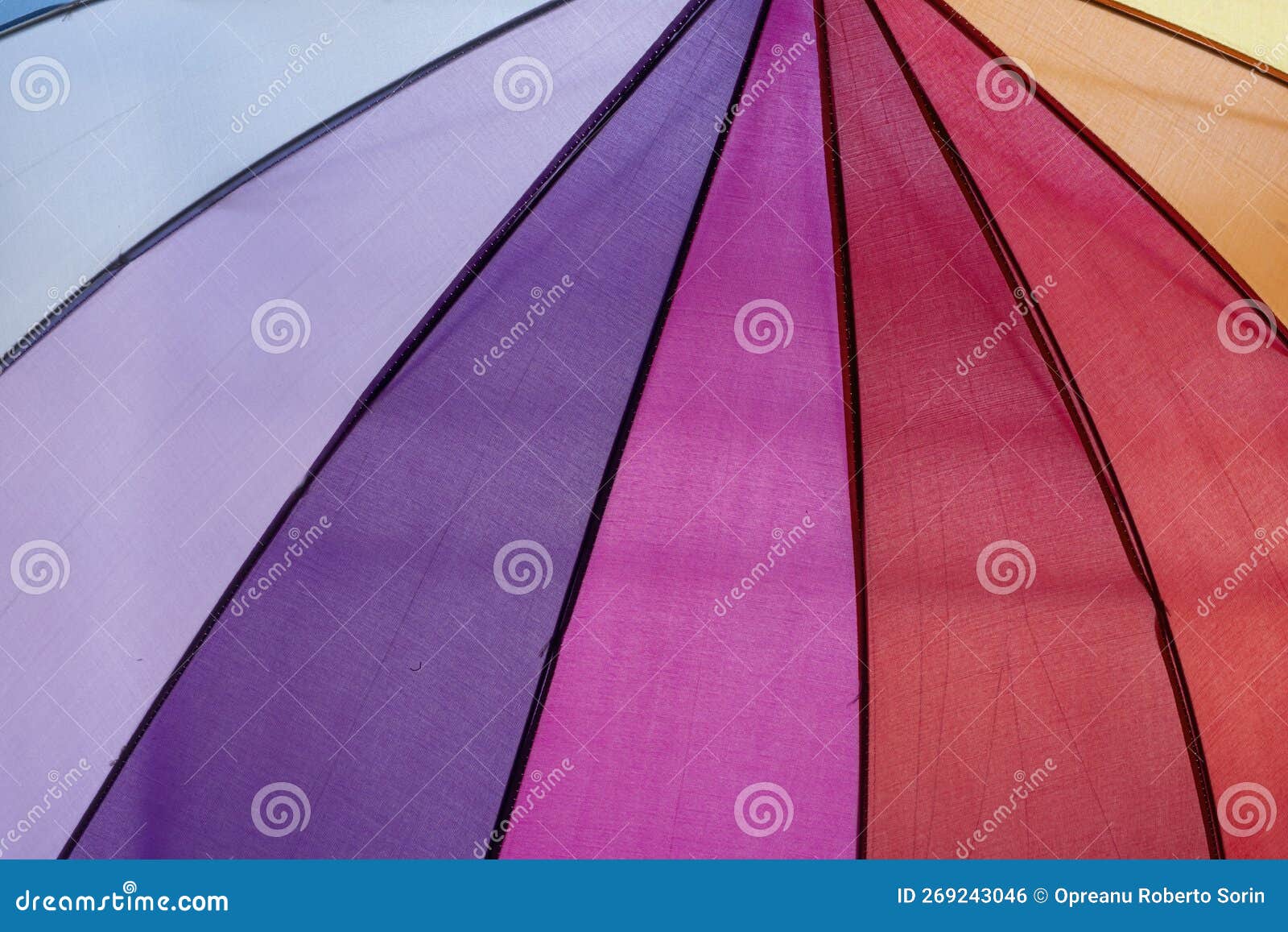 Rainbow Spectrum Multicolored Background of an Umbrella Stock Photo ...