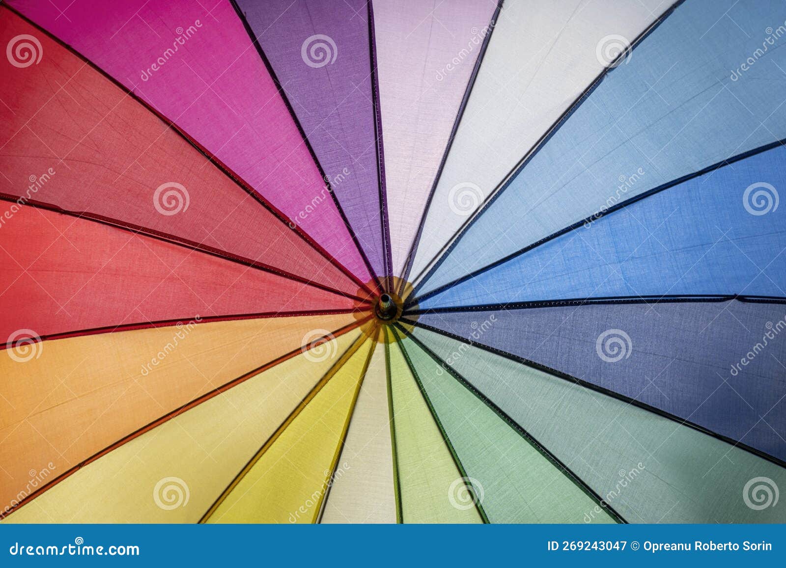 Rainbow Spectrum Multicolored Background of an Umbrella Stock Image ...