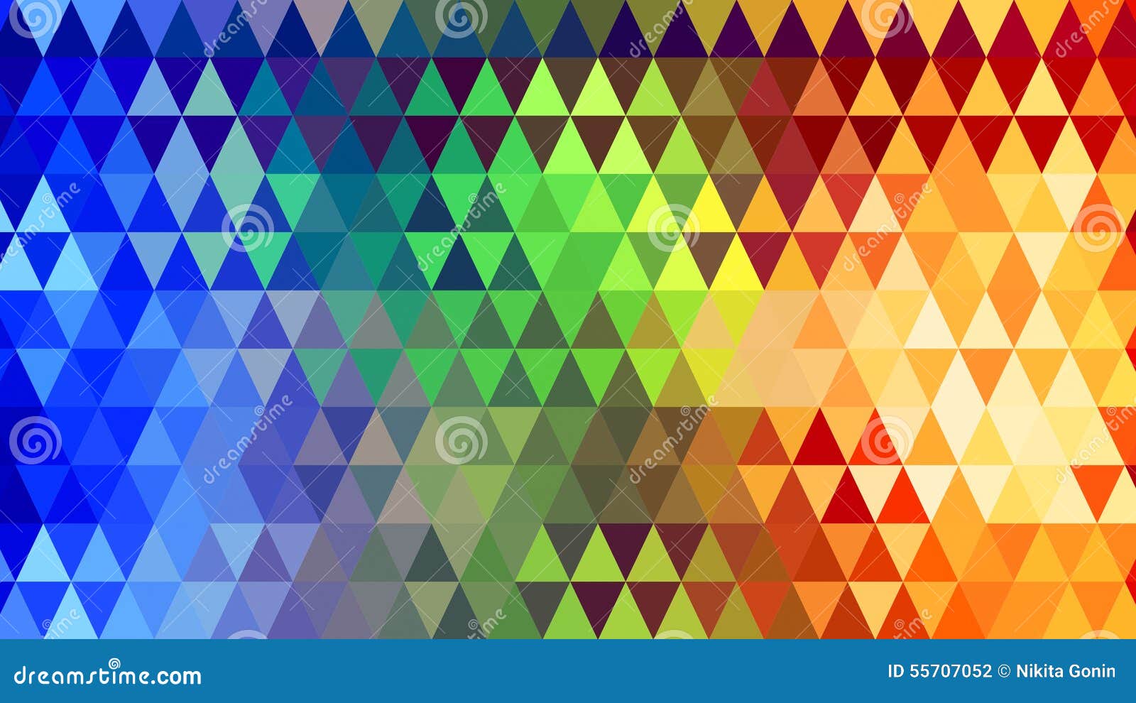Rainbow Spectrum Triangles Geometric Background Stock Illustration ...