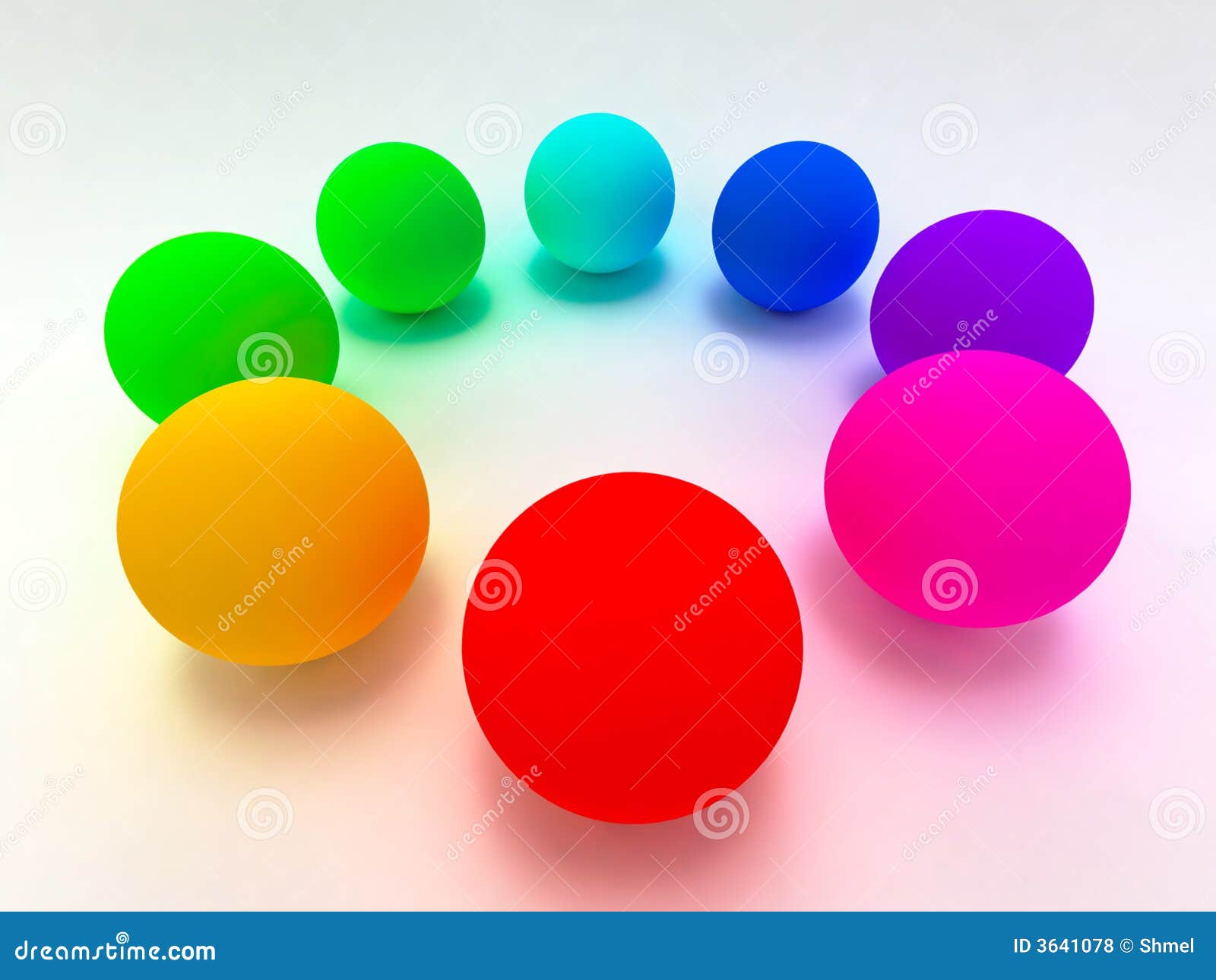 Rainbow Sphere On A Bright Yellow Background, Top View, Close-up Stock ...
