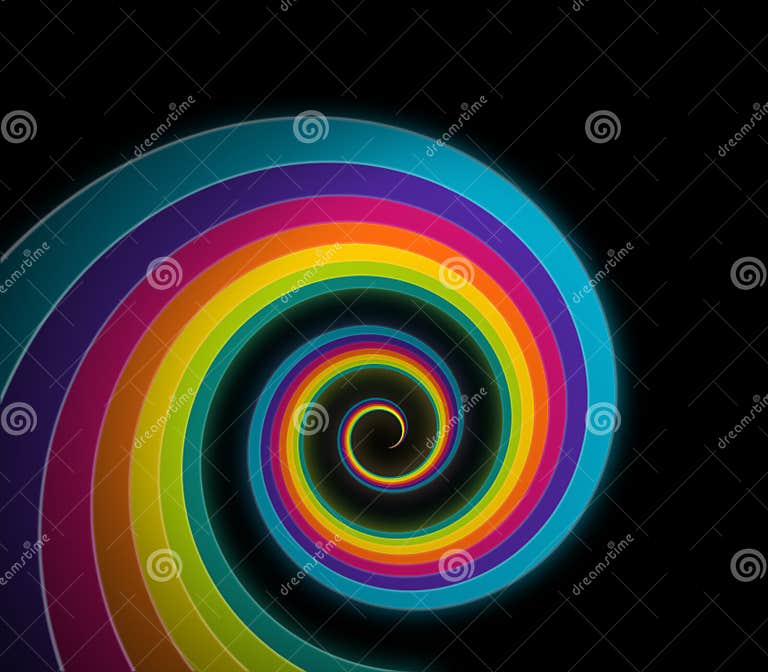 Rainbow spiral stock illustration. Illustration of swirl - 20382462