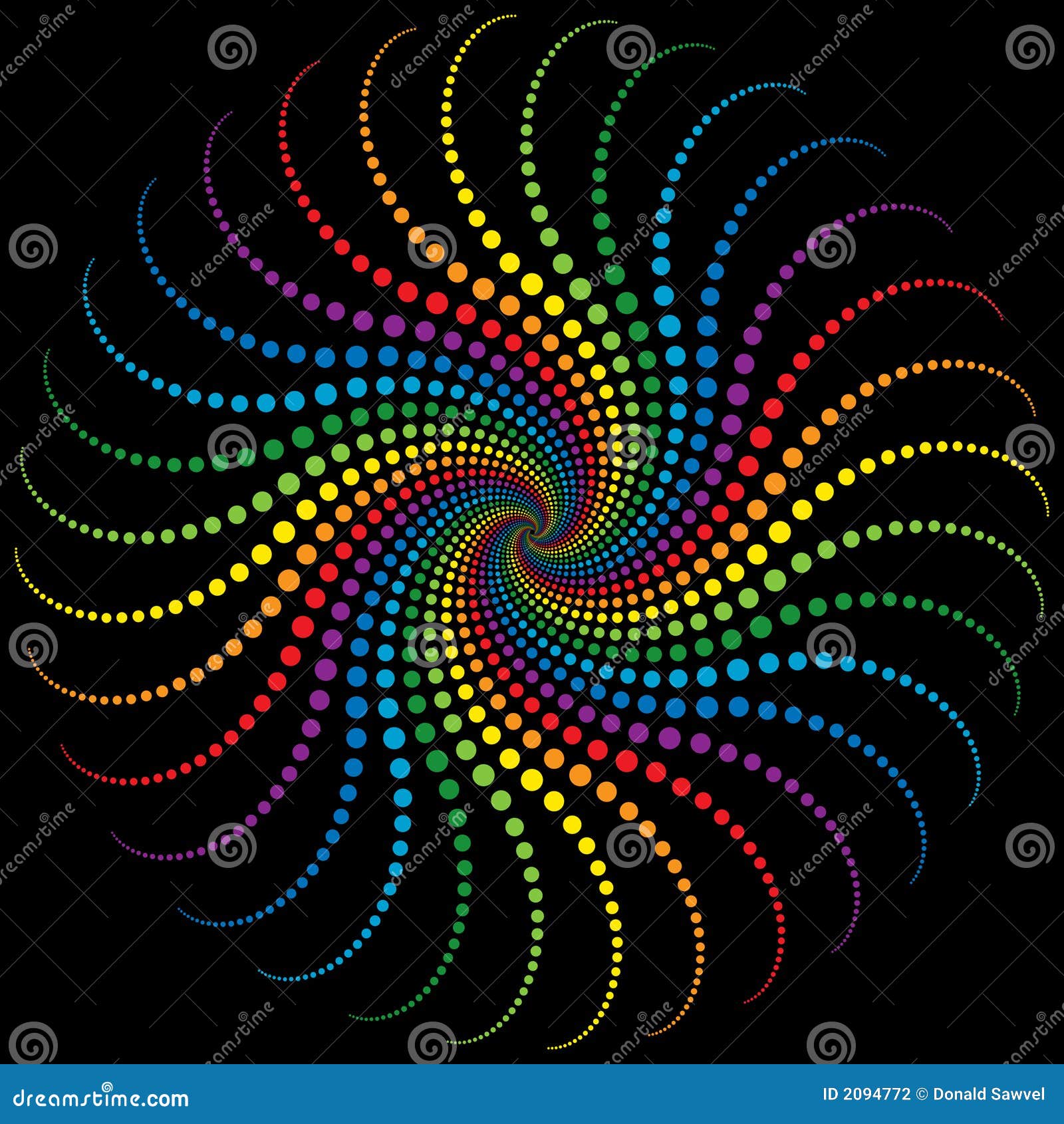 Rainbow Spiral stock vector. Illustration of psychedelic - 2094772