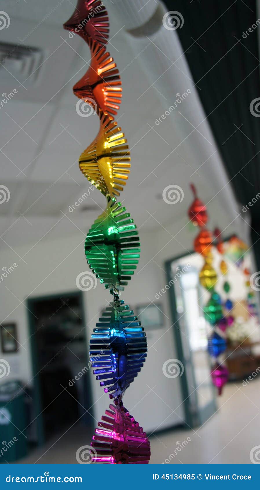 Rainbow spiral decoration. stock image. Image of plastic - 45134985
