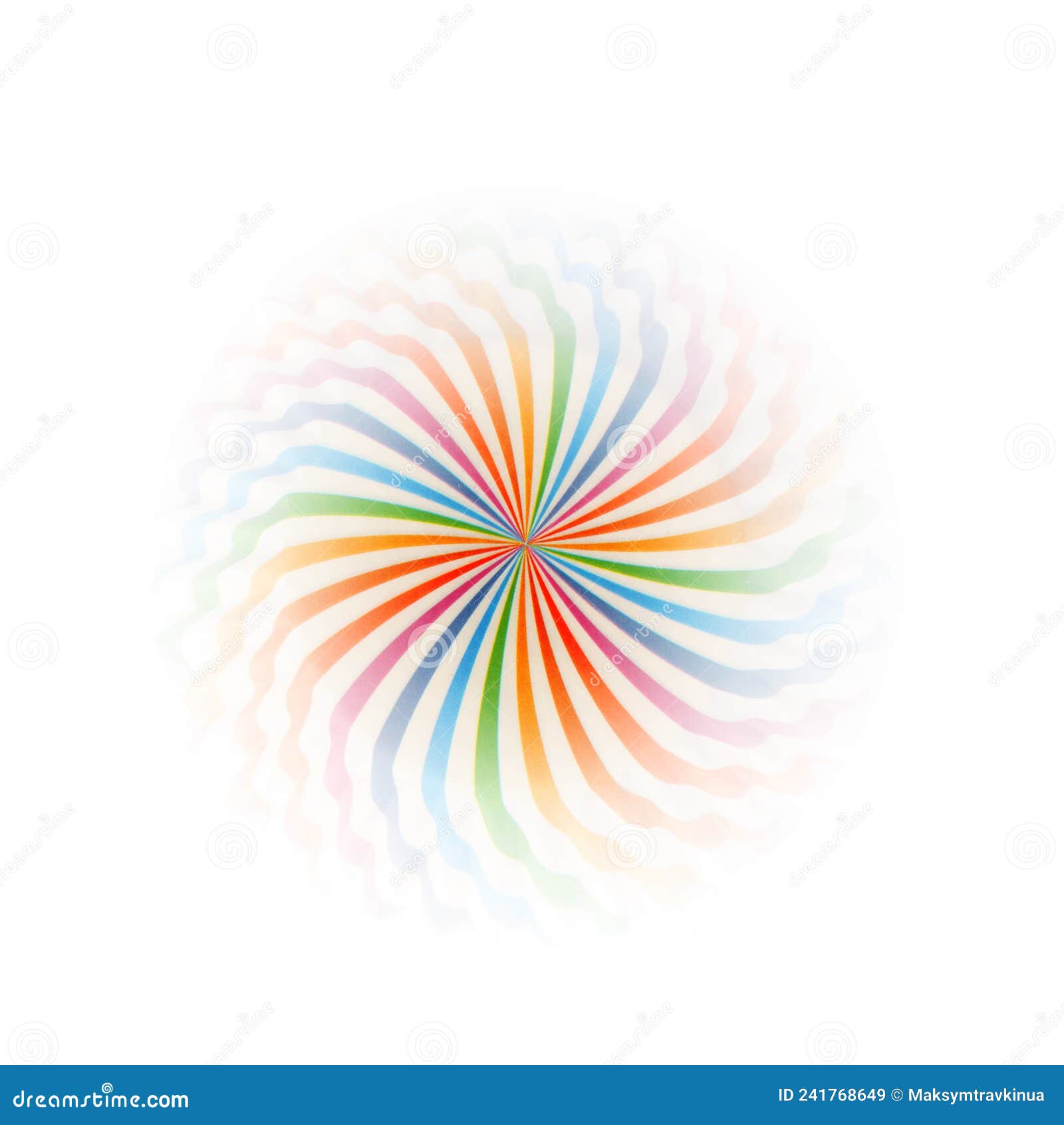 Rainbow Spiral Hypnosis Background Isolated on White. Abstract Bright ...