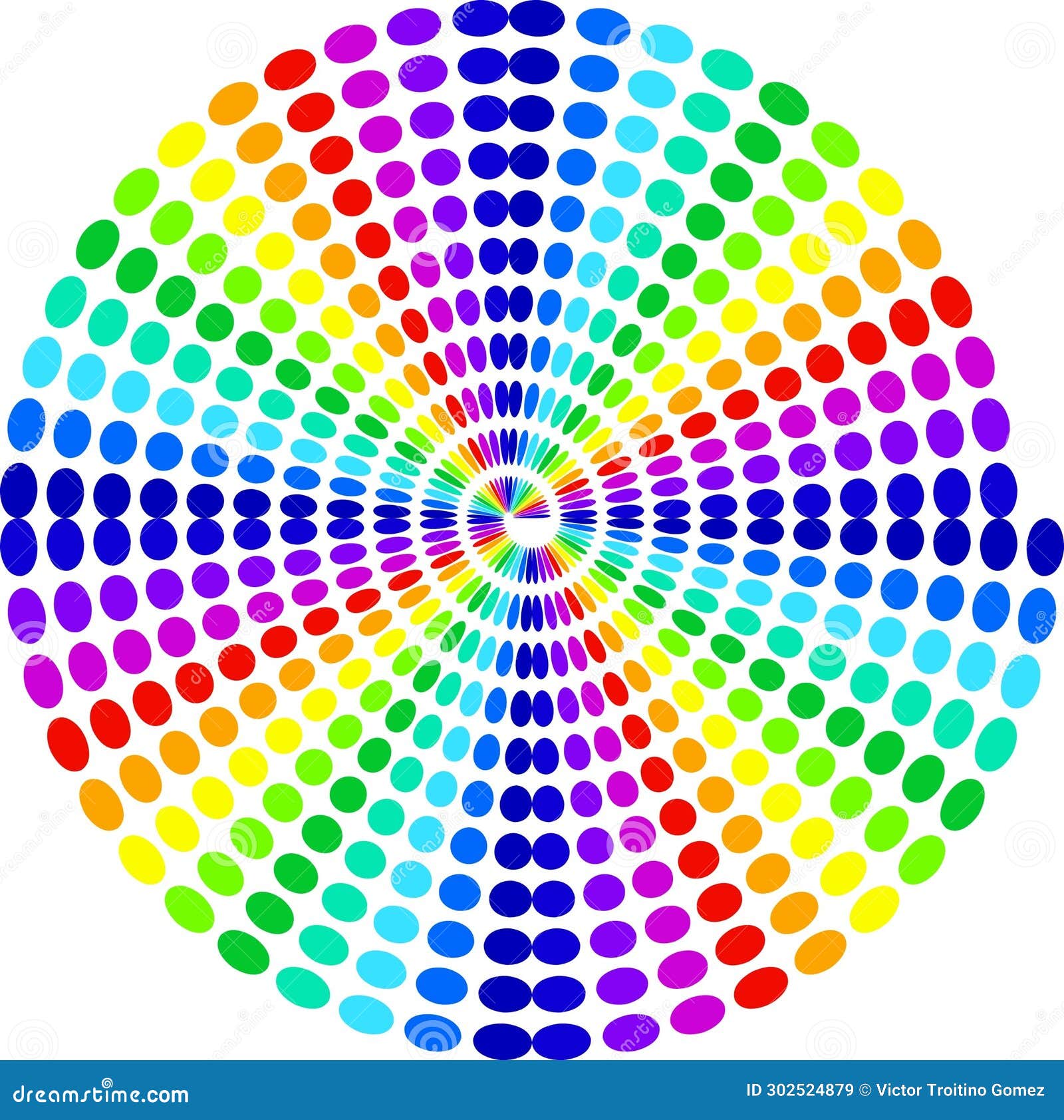 Rainbow Spiral with Very Vivid Colors Stock Vector - Illustration of ...