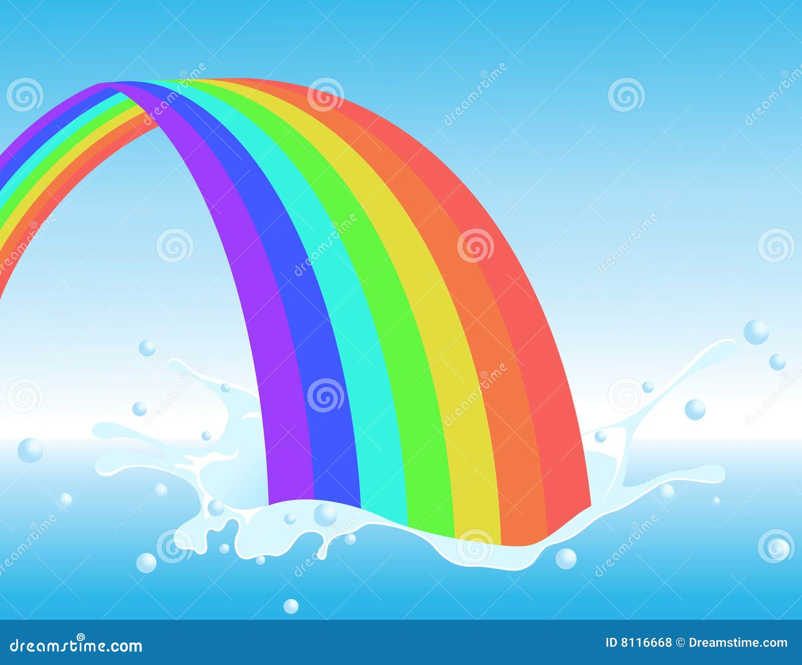 Rainbow splash stock vector. Illustration of reflection - 8116668