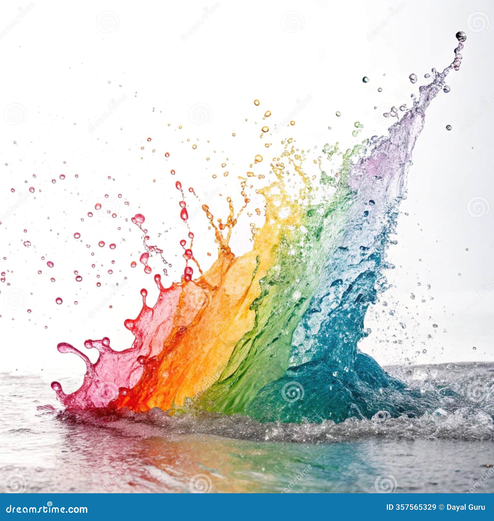 Rainbow Splash Color Element Stock Illustration - Illustration of ...