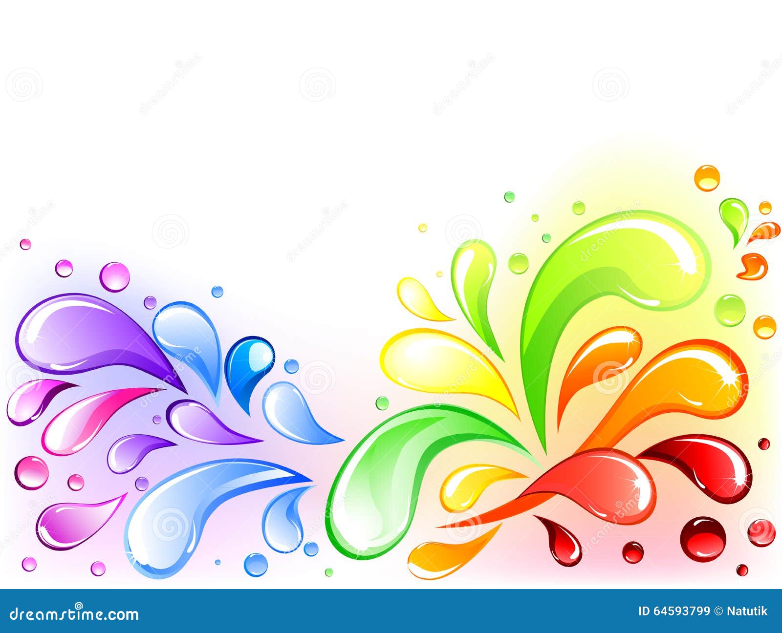 Rainbow splash stock vector. Illustration of brochure - 64593799
