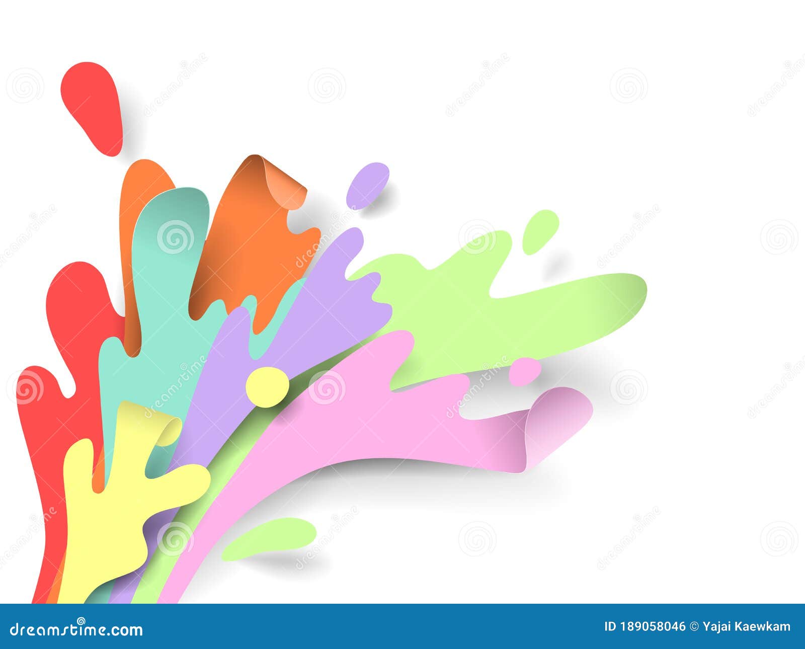 Rainbow Splash Water, Paper Art Stock Vector - Illustration of graphic ...