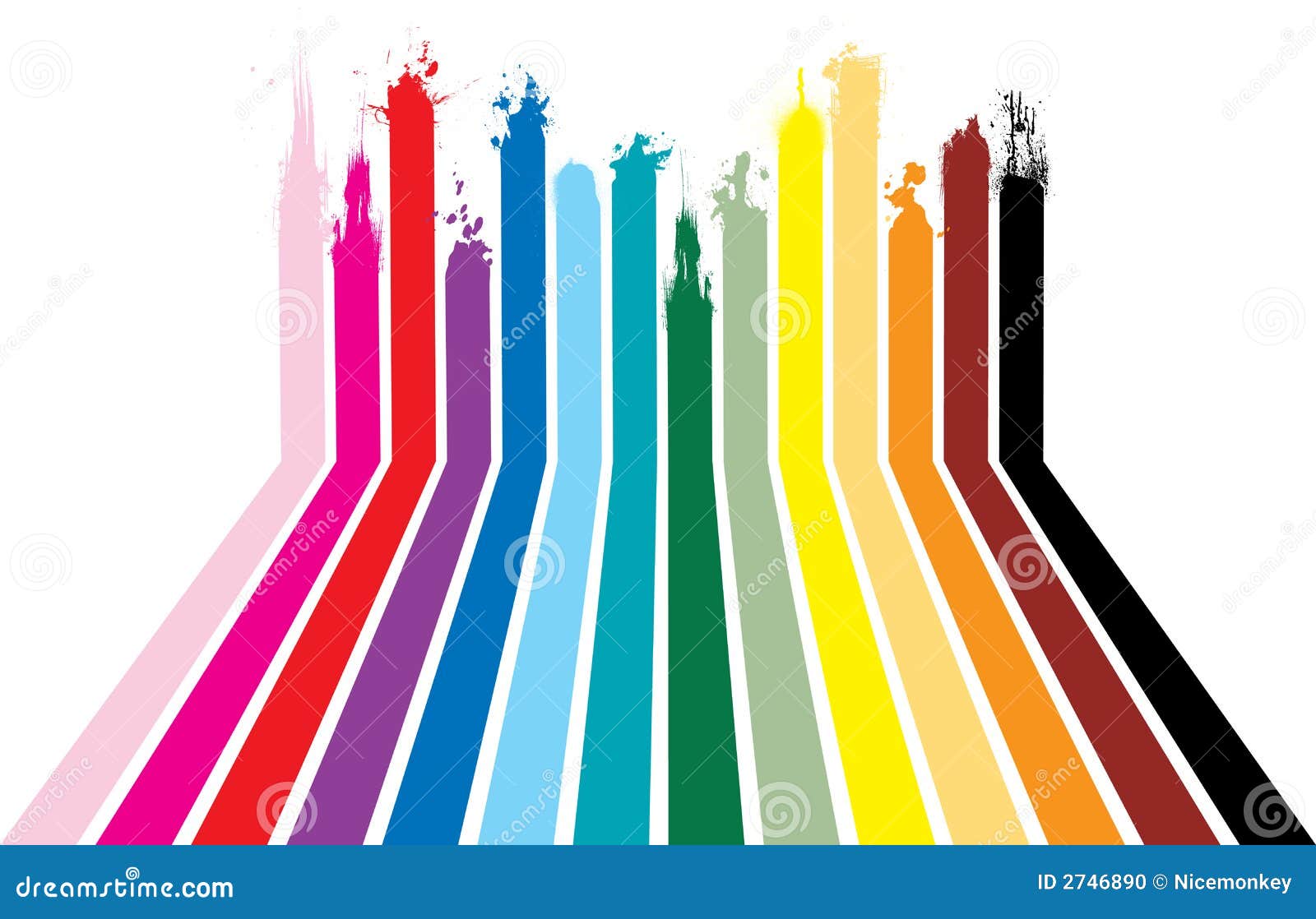 Rainbow splat stock vector. Illustration of digital, blue - 2746890