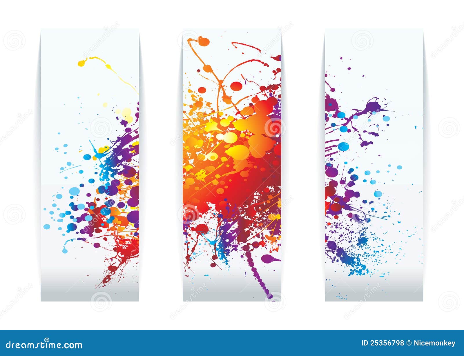 Rainbow splat cards stock illustration. Illustration of graphic - 25356798
