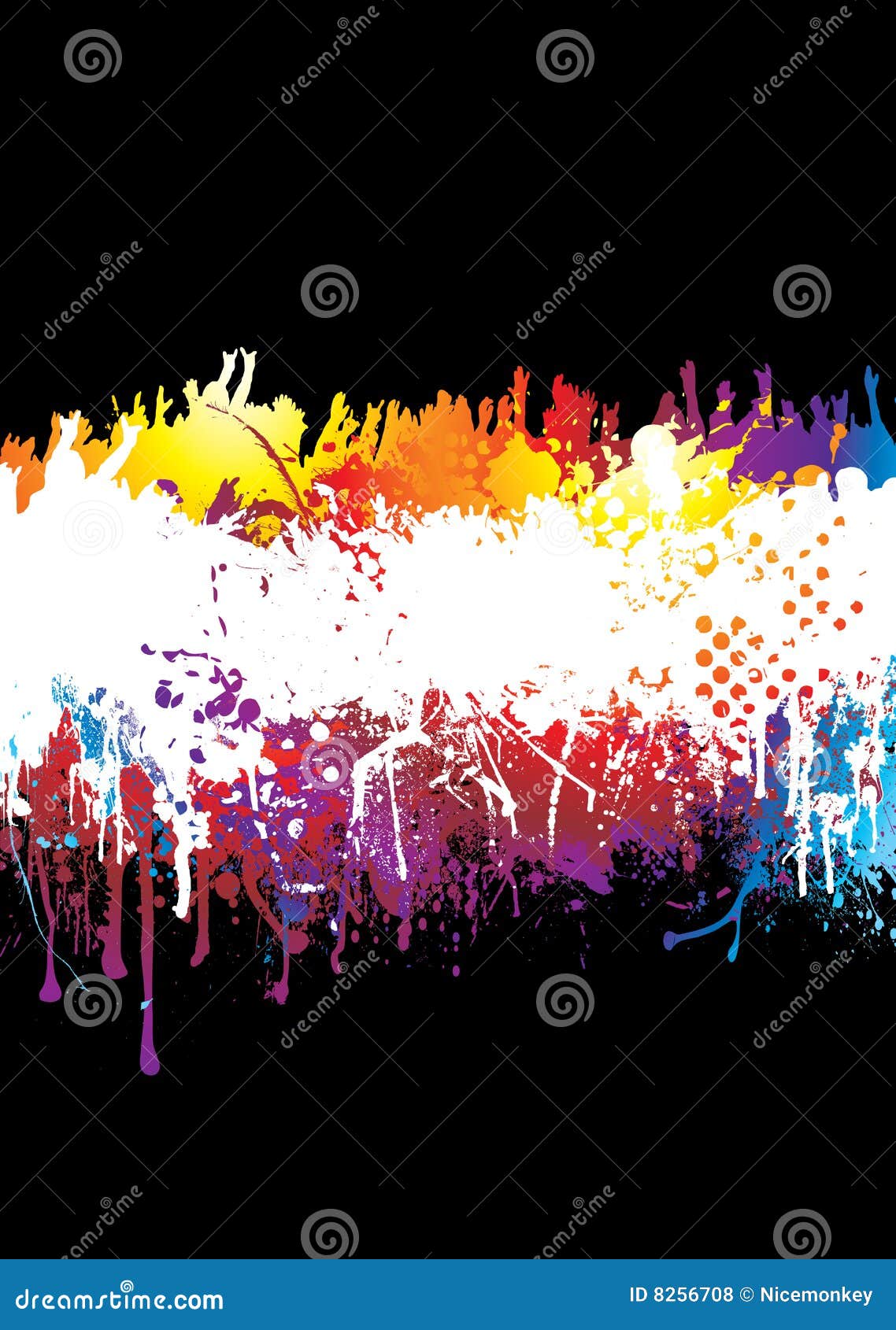 Rainbow splat crowd stock vector. Illustration of colorful - 8256708
