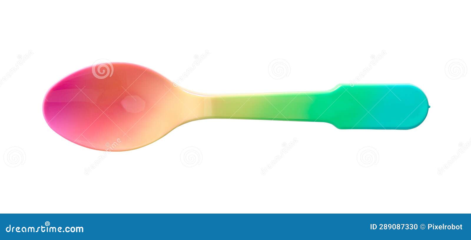 Rainbow Spoon stock photo. Image of dinner, picnic, kitchen - 289087330