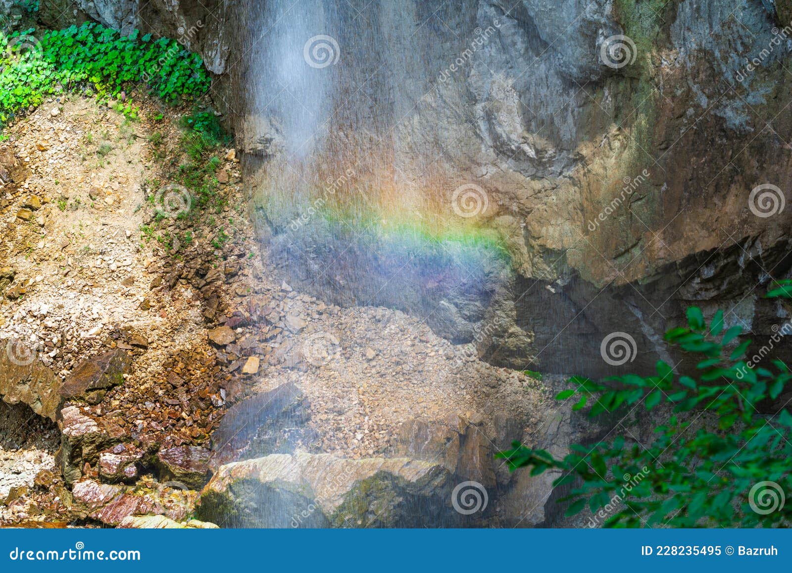 Rainbow Spray in a Waterfall Stock Image - Image of azerbaijan, outdoor ...