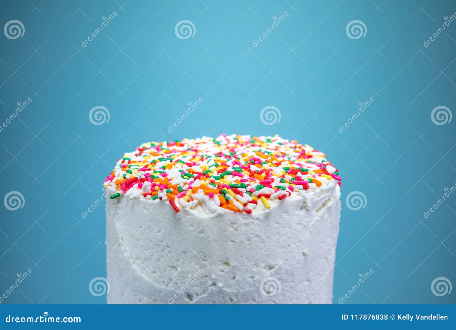 Rainbow Sprinkles on Light Blue Background Stock Photo - Image of sweet ...