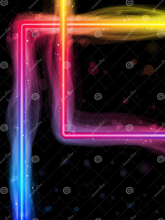 Rainbow Square Border with Sparkles Stock Vector - Illustration of ...