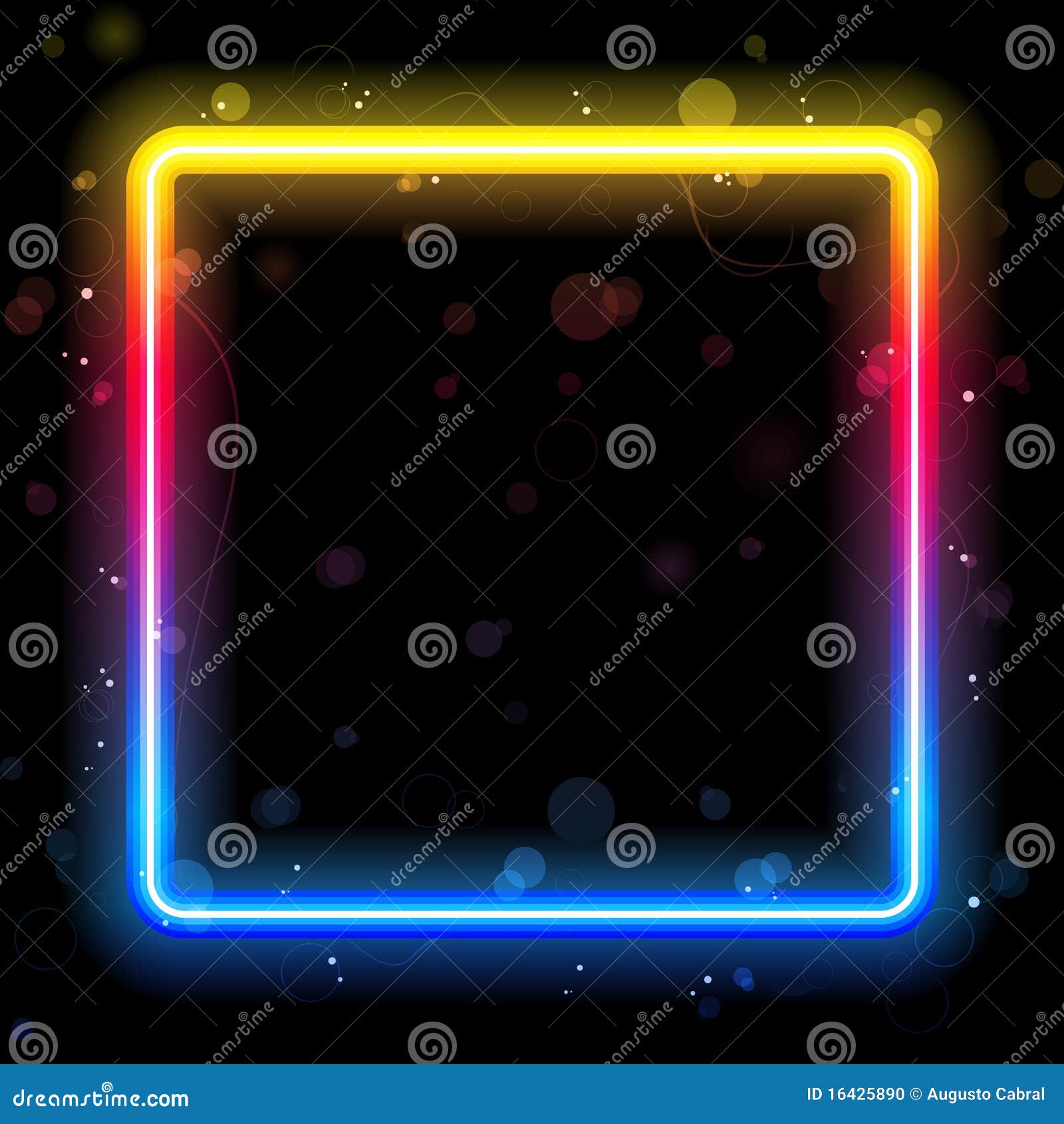 Rainbow Square Border with Sparkles Stock Vector - Illustration of ...