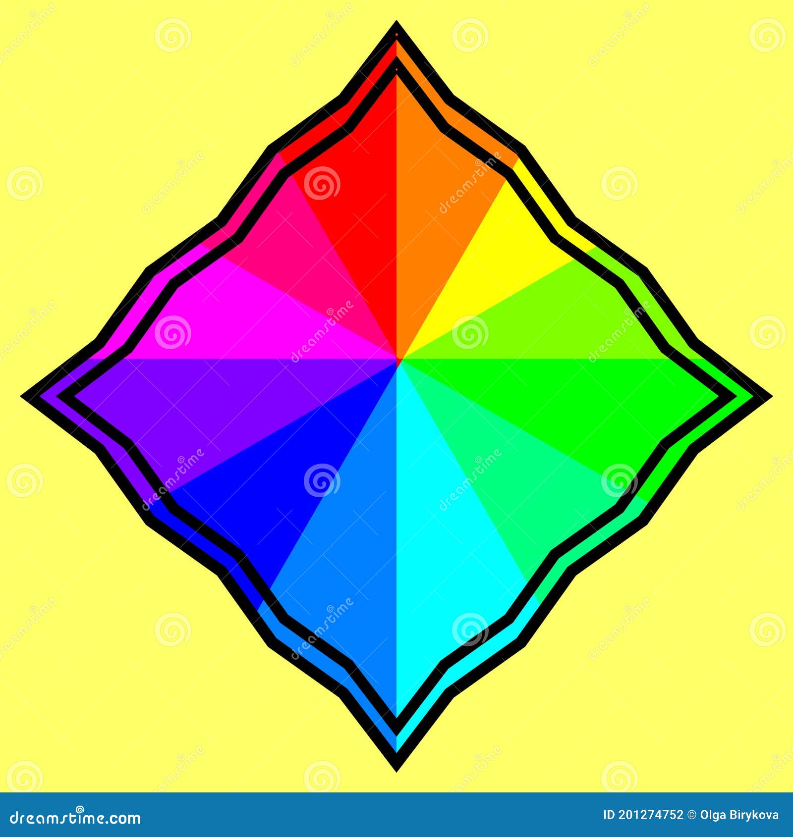 Rainbow square stock illustration. Illustration of yellow - 201274752