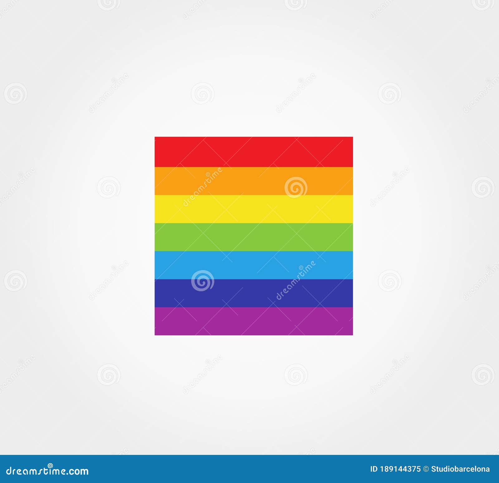 Rainbow square symbol stock vector. Illustration of simple - 189144375