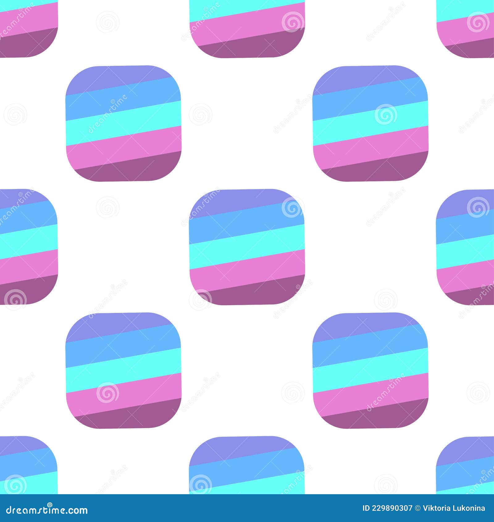 Rainbow Squares Pattern on White Background. Seamless Vector Texture ...