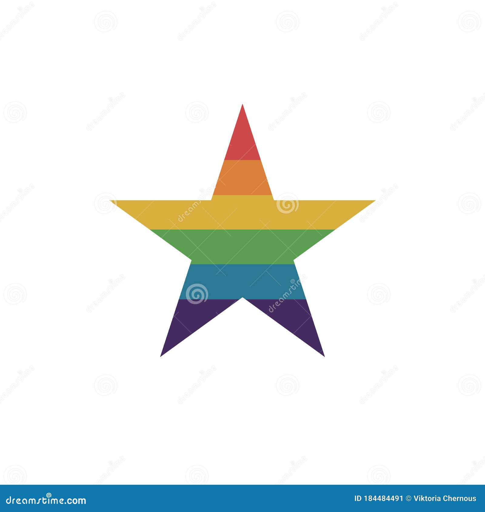 Rainbow Star Icon Vector Illustration Stock Illustration - Illustration ...