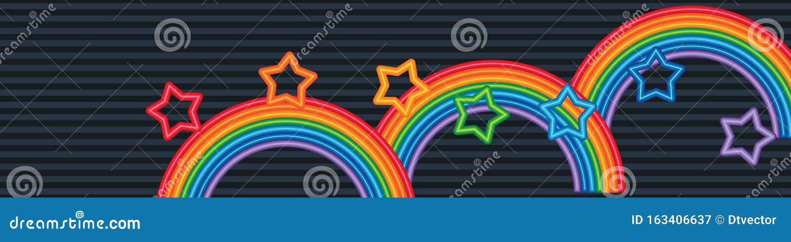 Neon Rainbow Stripes