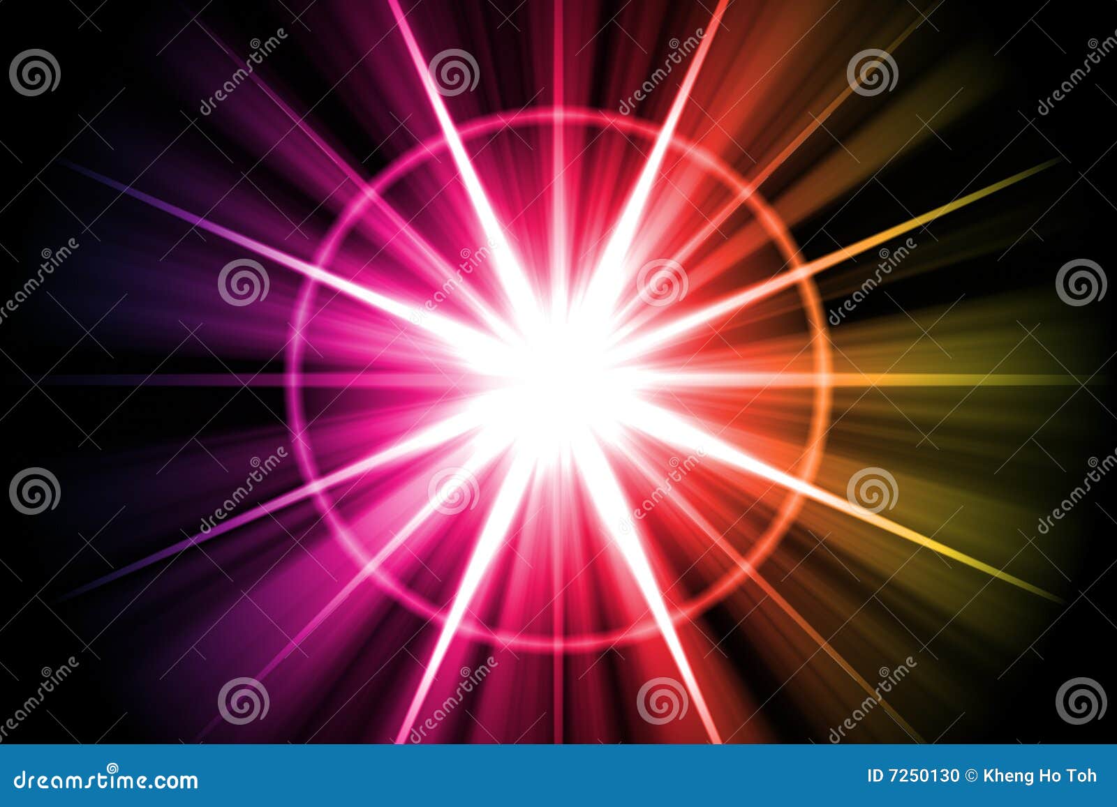 Rainbow Star Sunburst Abstract Stock Illustration - Illustration of ...