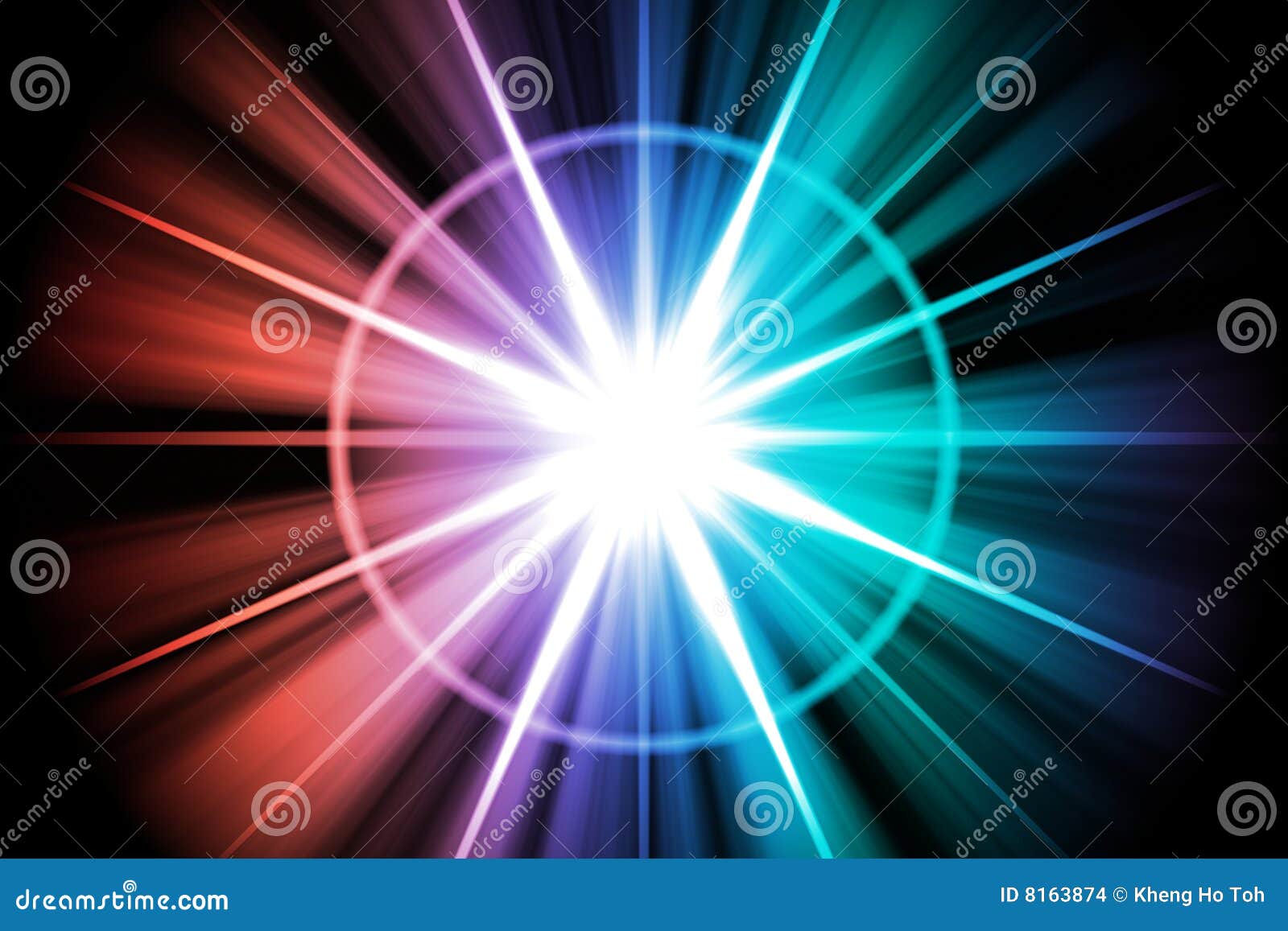 Rainbow Star Sunburst Abstract Stock Illustration - Illustration of ...