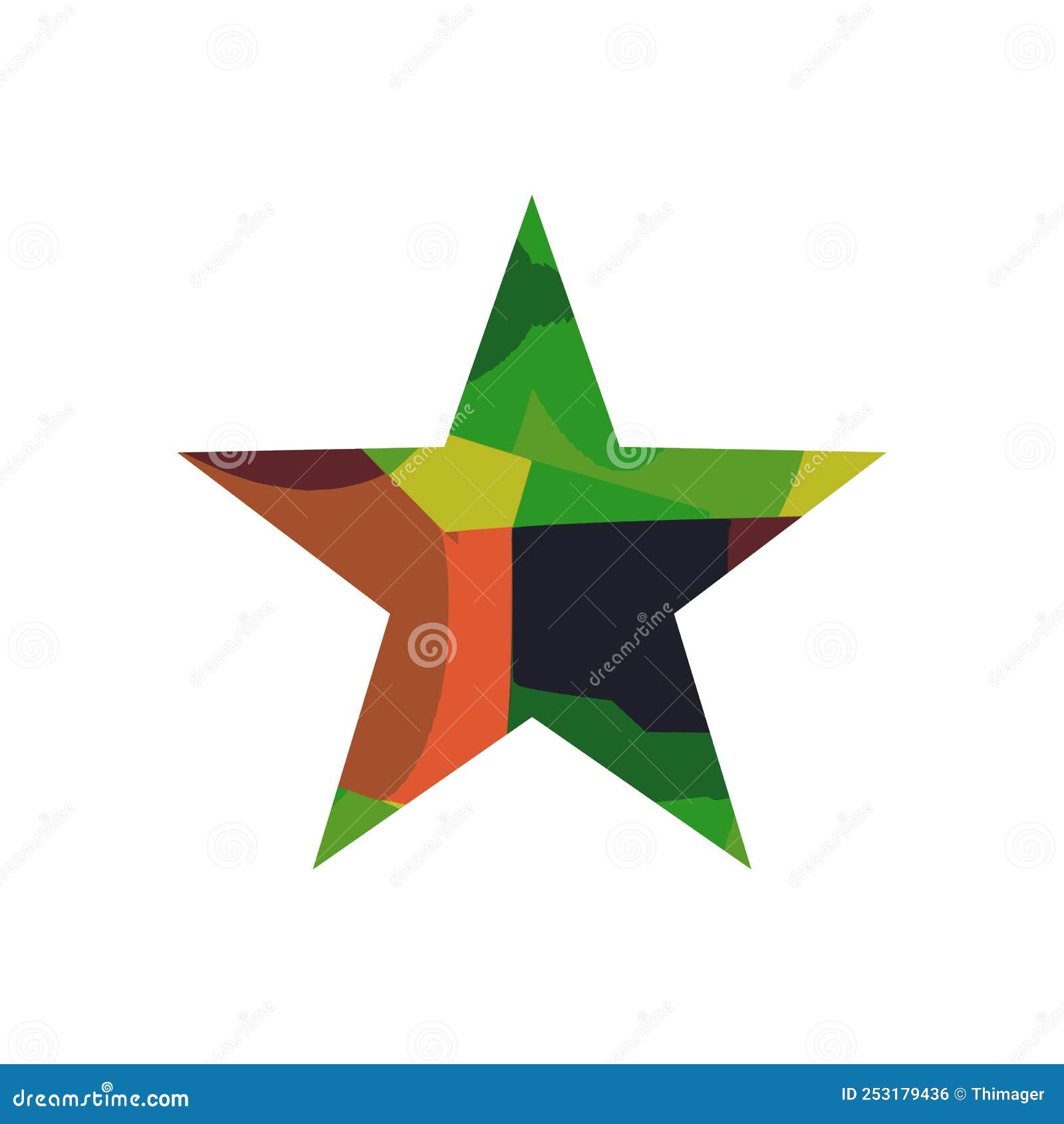 Rainbow star symbol stock illustration. Illustration of abstract ...