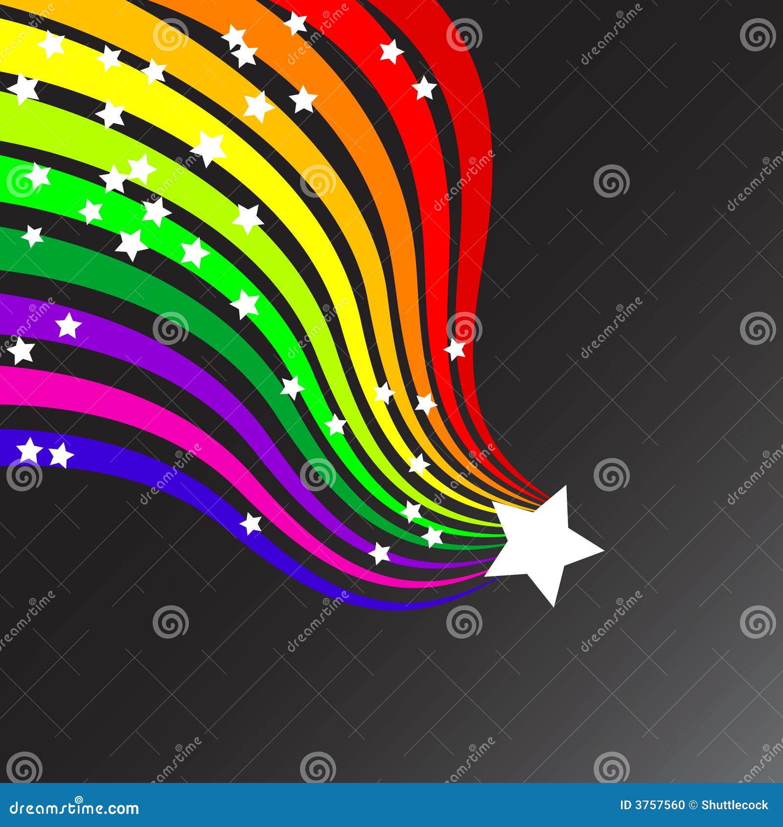 Rainbow Star Vector stock vector. Illustration of harmony - 3757560