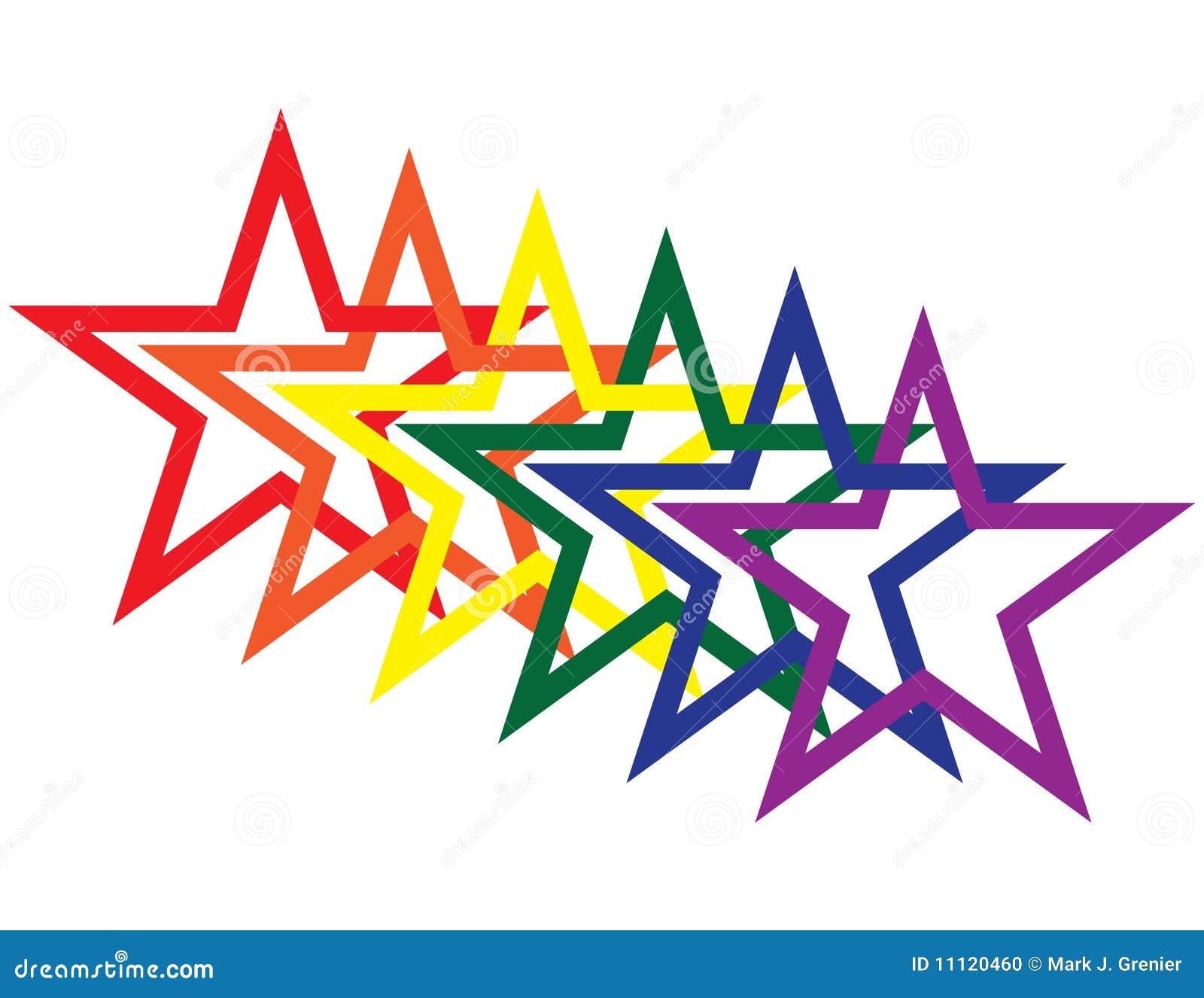 Rainbow Stars stock vector. Illustration of green, colors - 11120460