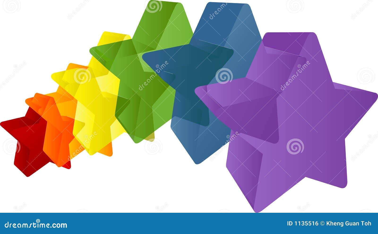 Rainbow stars stock vector. Illustration of orange, multicoloured - 1135516