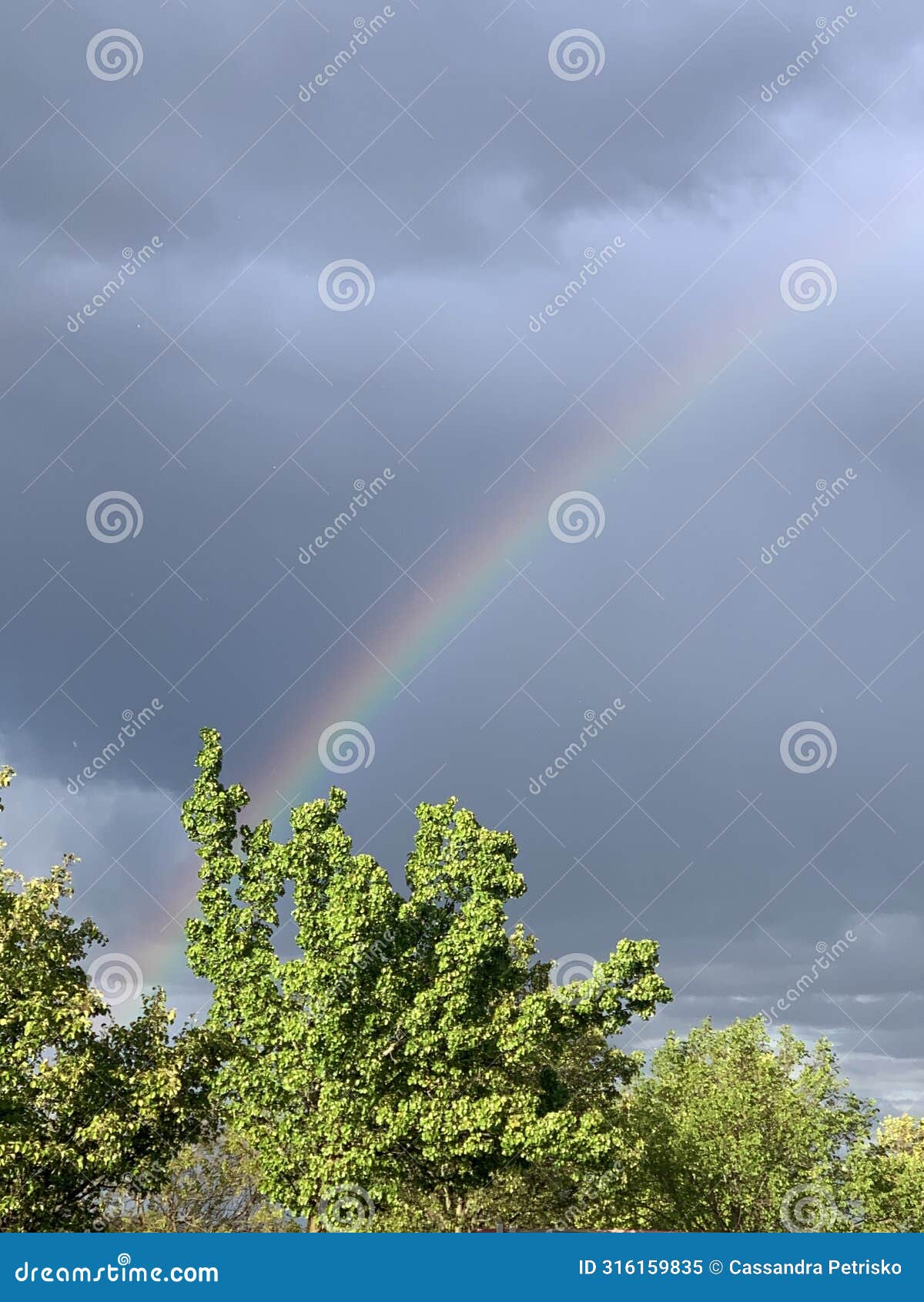Rainbow after the storm stock image. Image of storm - 316159835